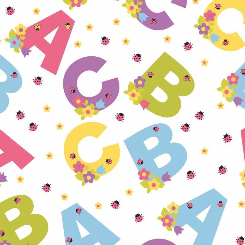 Papel de Parede Infantil Alfabeto Escolar N4064