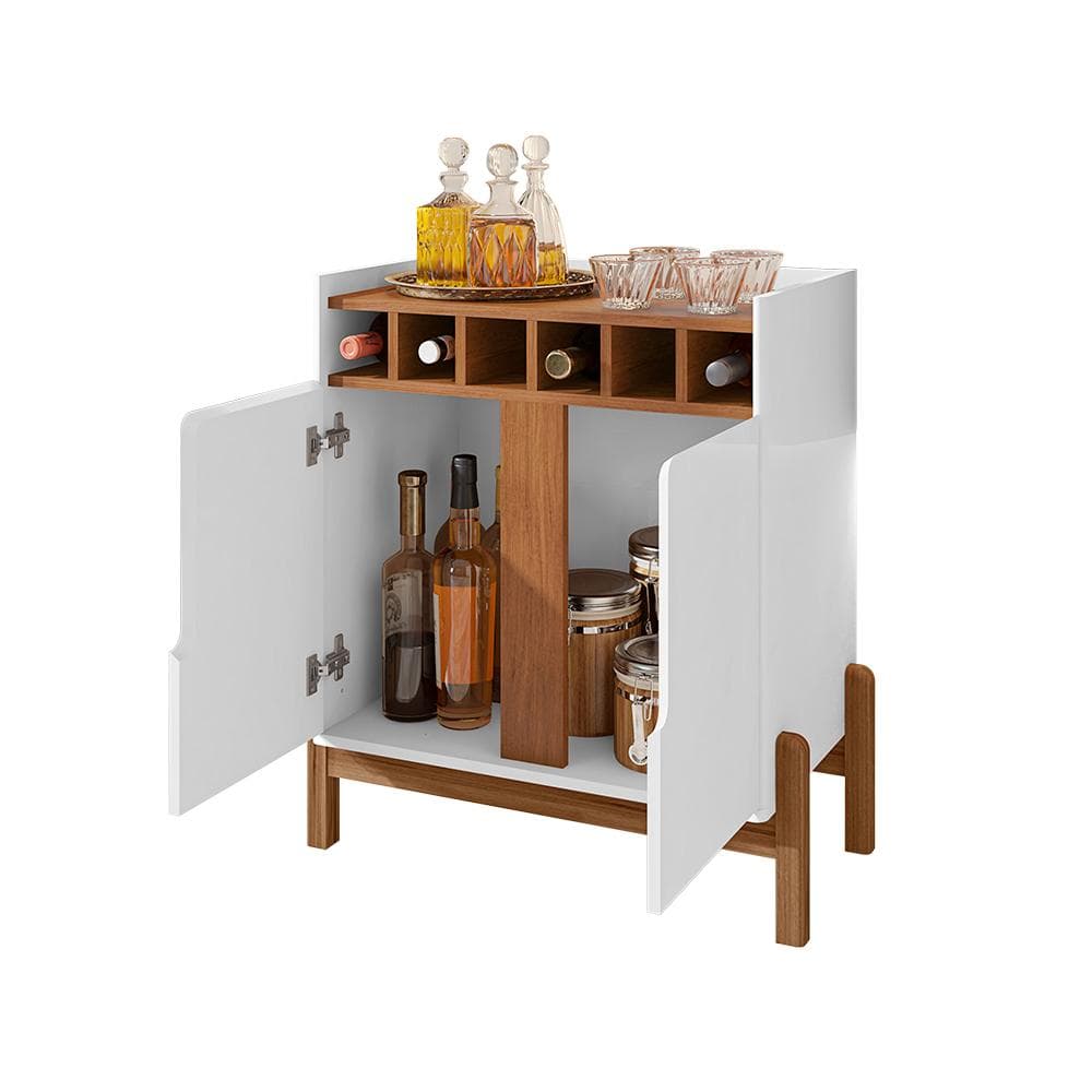 Jogo de Buffet 170 e Bar Jorg Branco Cedro